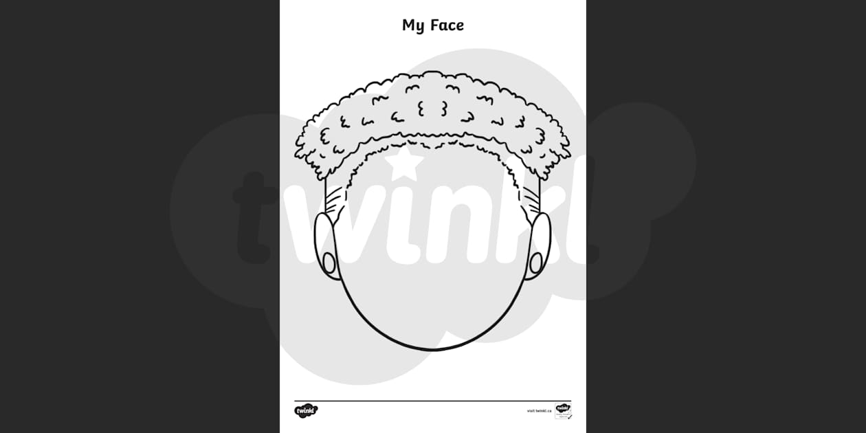 blank face drawing template