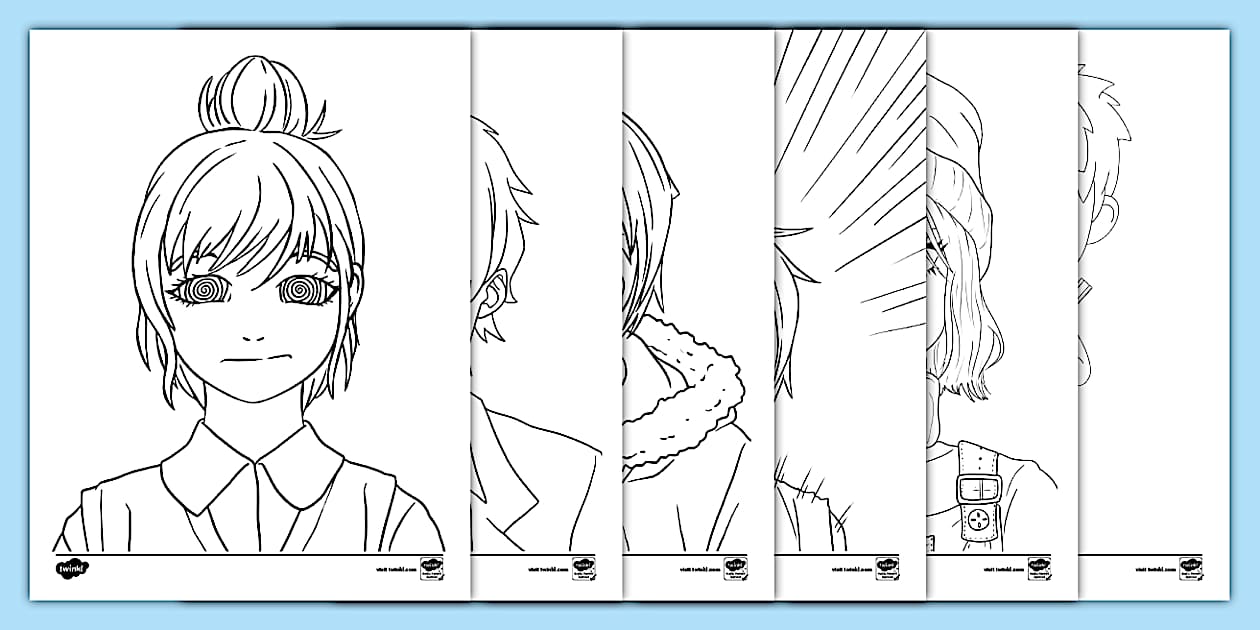Anime Character Coloring Sheets (Teacher-Made) - Twinkl