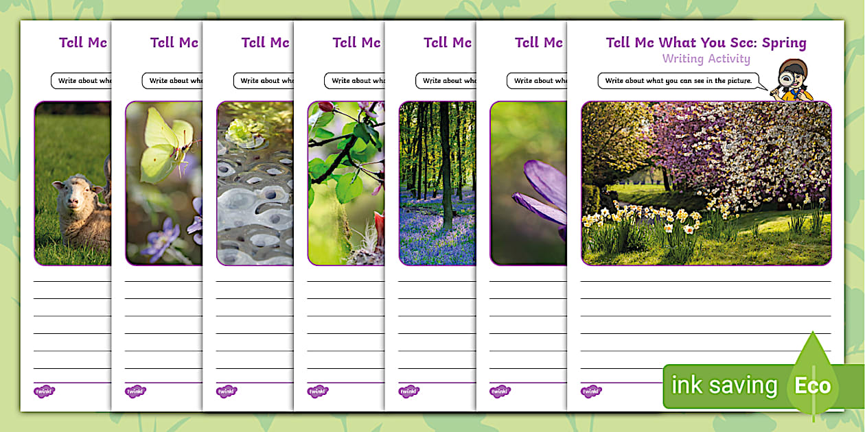 Tell Me What You See: Spring Writing Activities | Twinkl