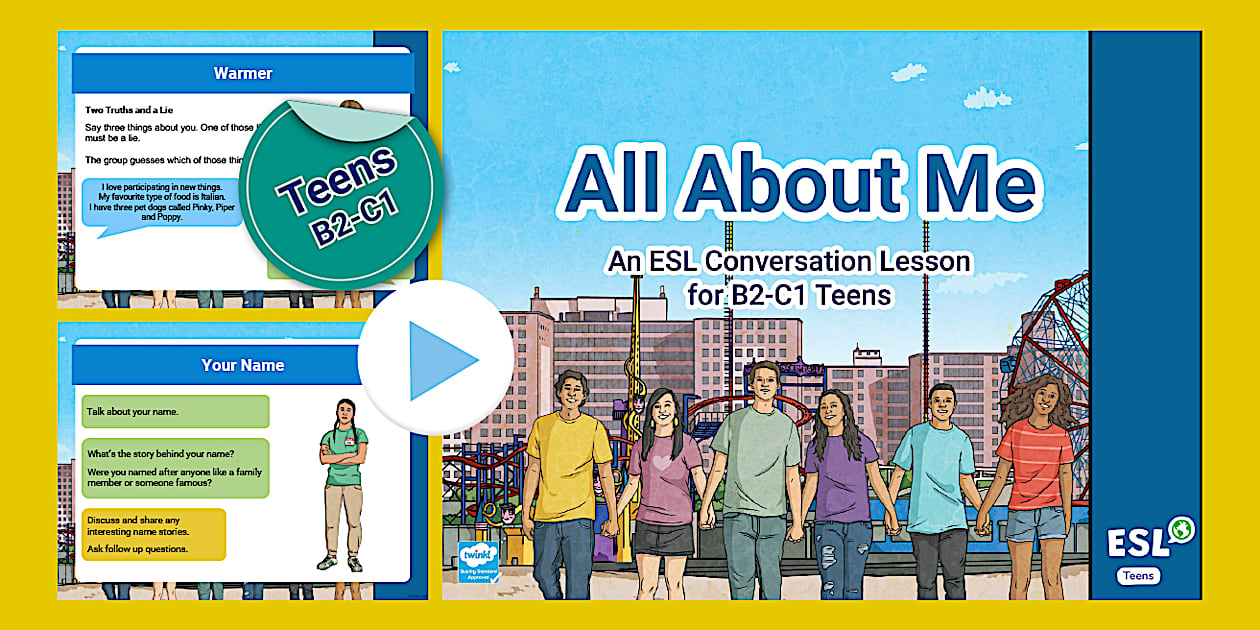 ESL All About Me Conversation Prompts [Teens, B2-C1]