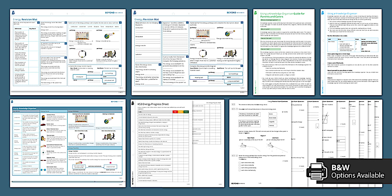 KS3 Energy Revision Pack | KS3 Physics | Beyond - Twinkl