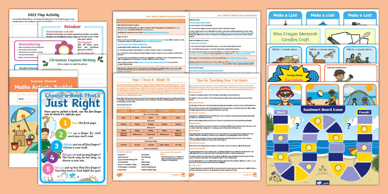 Year 1 Term 4 Week 10 Remote Home Learning Pack - Twinkl