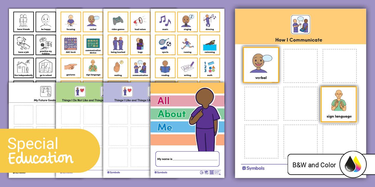 Twinkl Symbols: All About Me Booklet (Hecho por educadores)