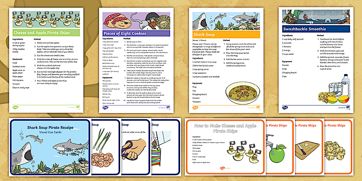 Pirate Recipes and Visual Aids Resource Pack - Twinkl