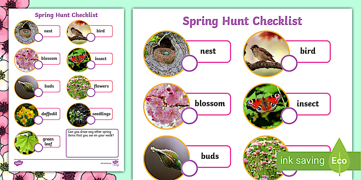 Spring Hunt Checklist | Photo Checklist (teacher made)