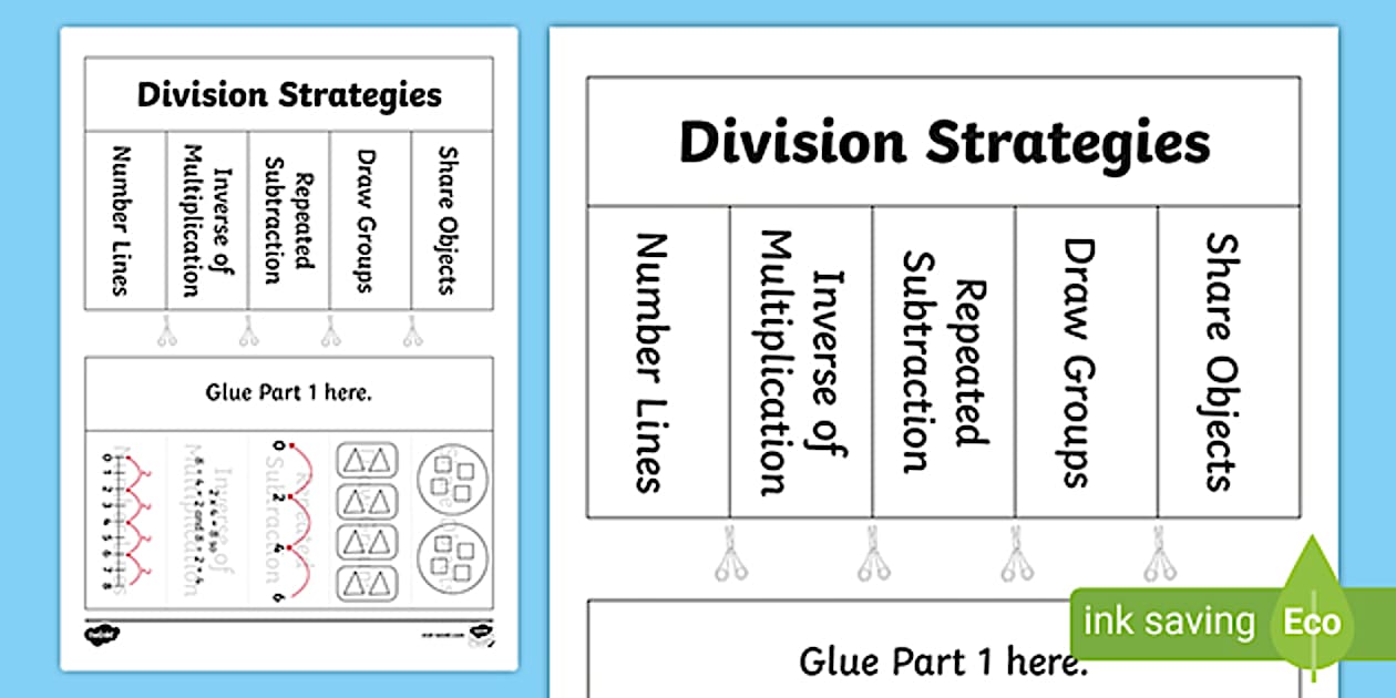 Division Strategies Flapbook - Twinkl