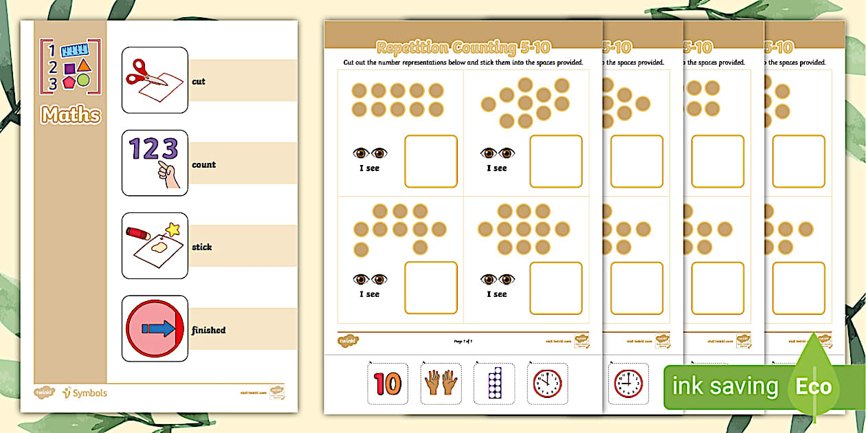 SEND Structured Steps Repetition Counting 5 -10 - Twinkl