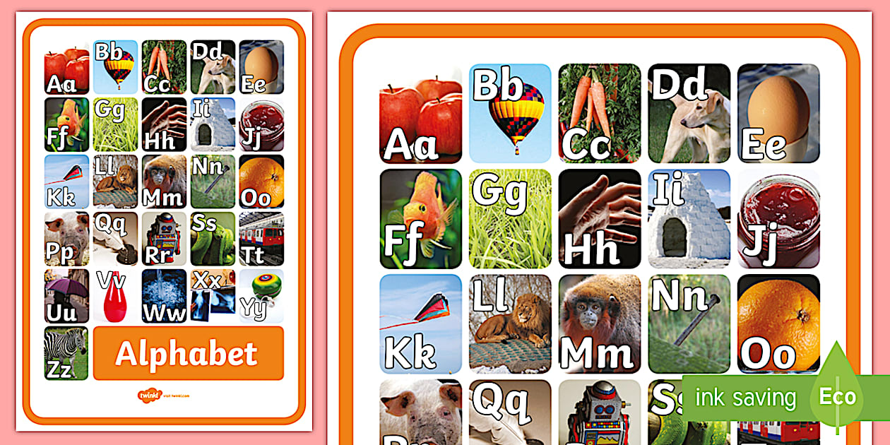 Alphabet Display Poster Photos (teacher made) - Twinkl