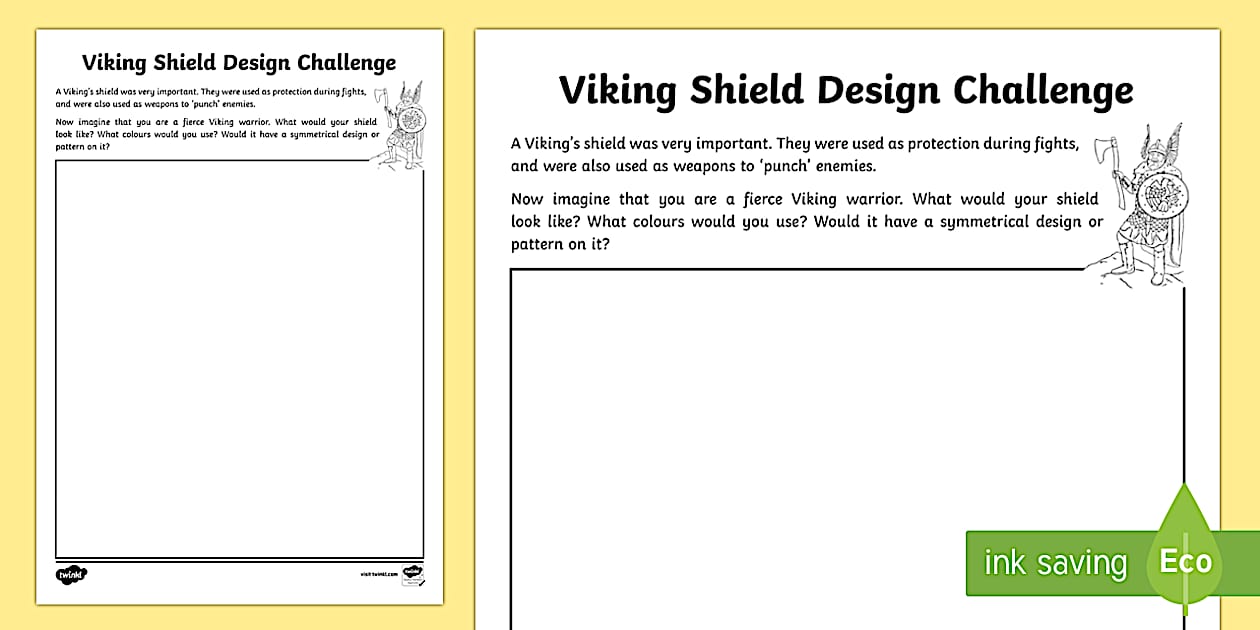 Editable Viking Shield Design Challenge (teacher made)