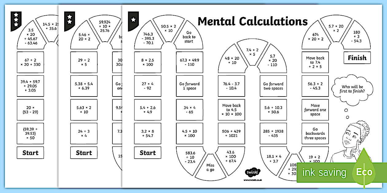 Differentiated Four Operations Math Game | Twinkl Resources