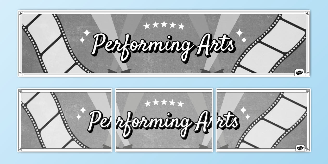 Old Hollywood Themed Performing Arts Display Banner - Twinkl