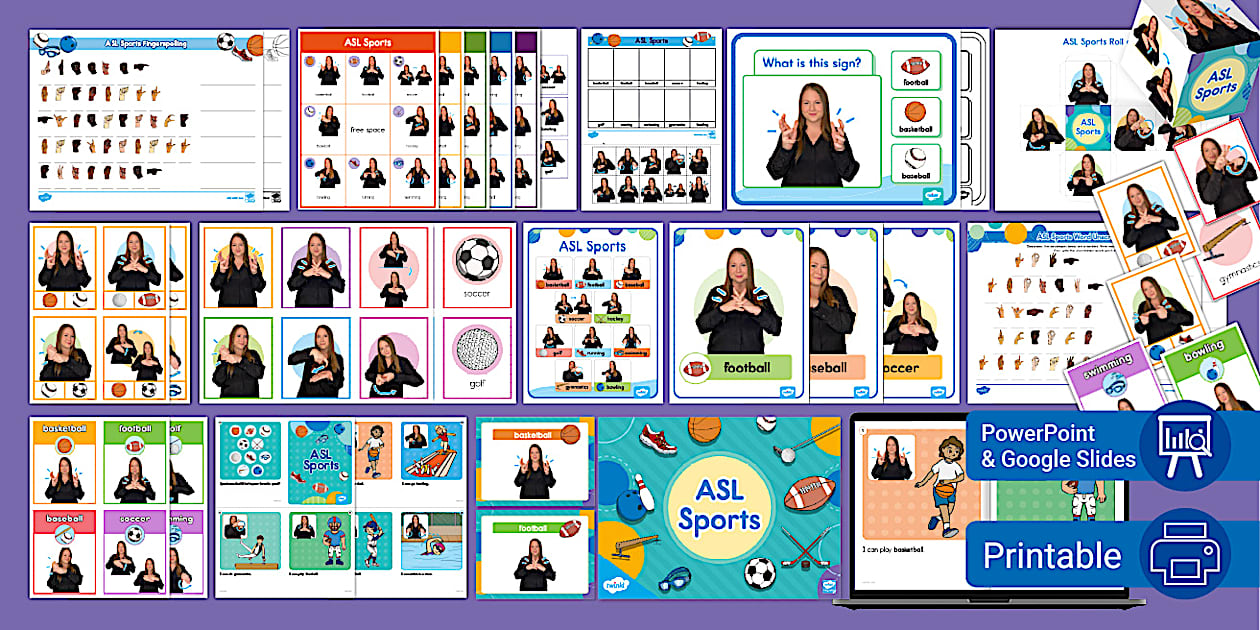 ASL Sports Activity Pack (teacher made) - Twinkl
