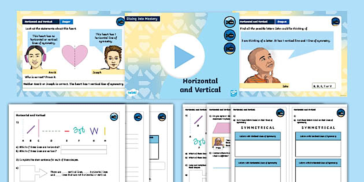 Year 3 Maths Horizontal and Vertical Teaching Pack - Twinkl