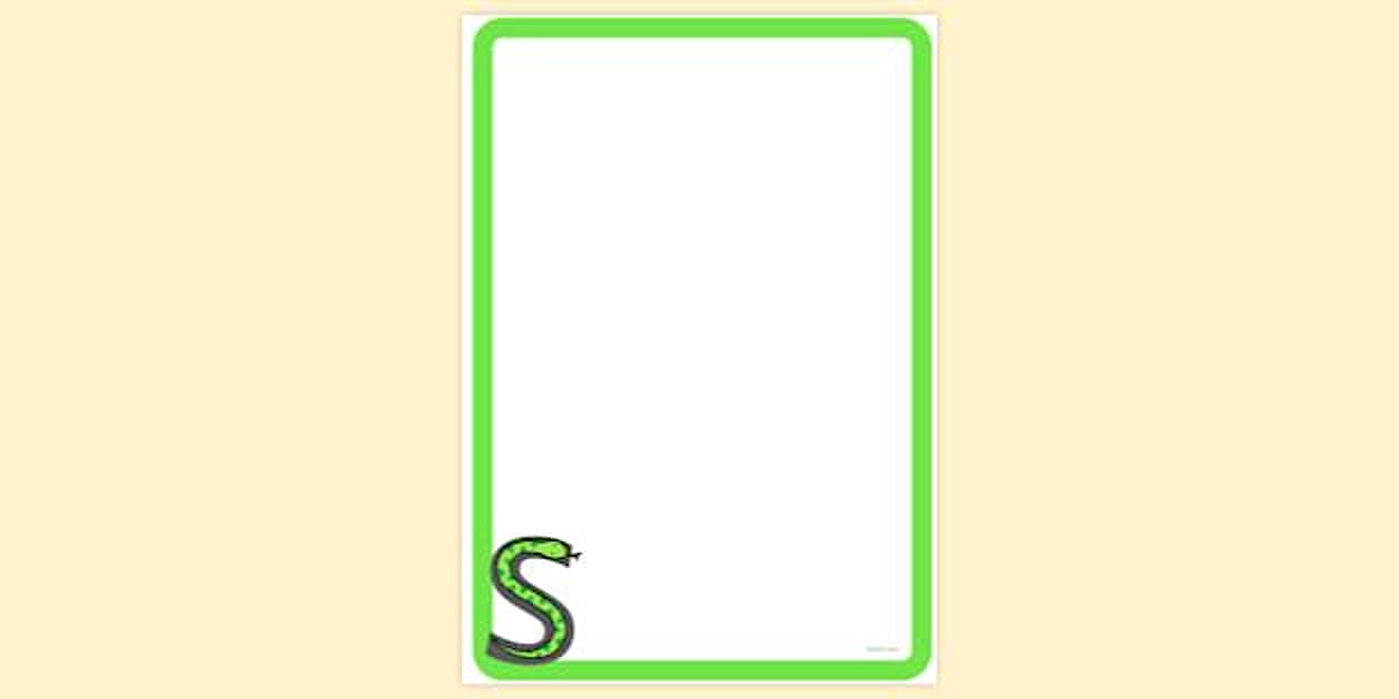 sassoon alphabet s Page Border | Page Borders | Twinkl