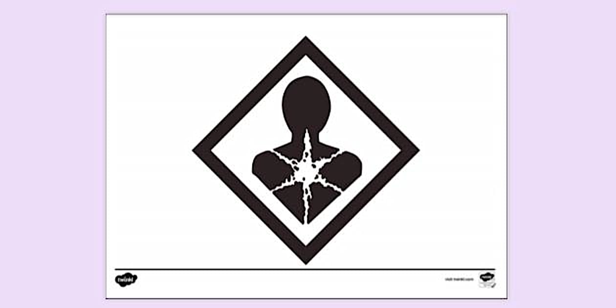 Long Term Health Issues Hazard Sign Colouring Sheet | Colouring Sheets