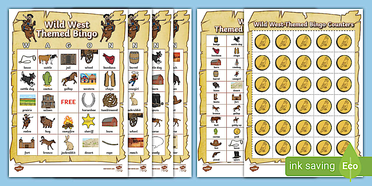 Wild West-Themed Bingo Game (teacher made) - Twinkl