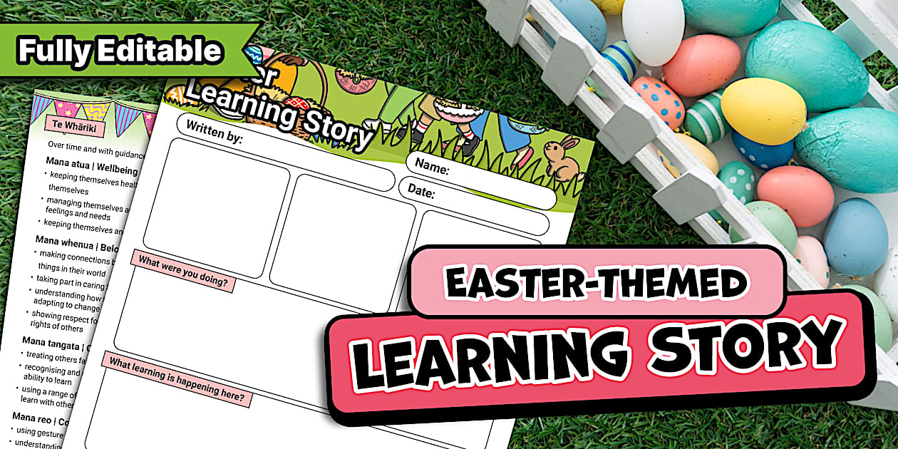 Easter Learning Story Template (Editable)