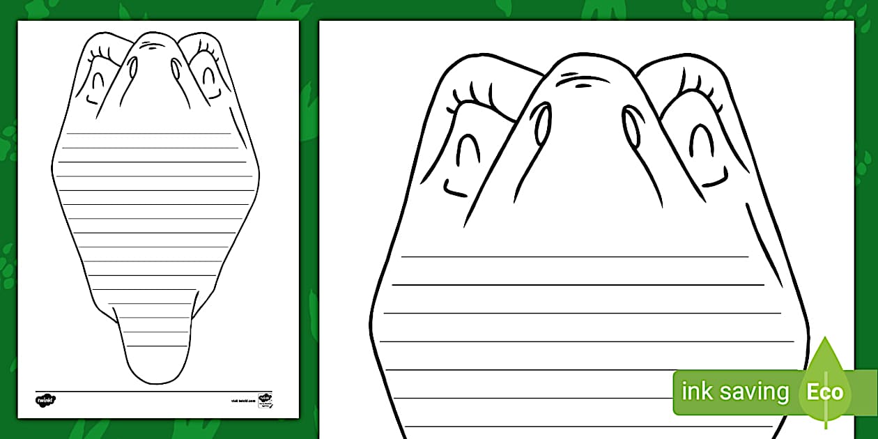 Tyrannosaurus Head Writing Template (teacher made) - Twinkl