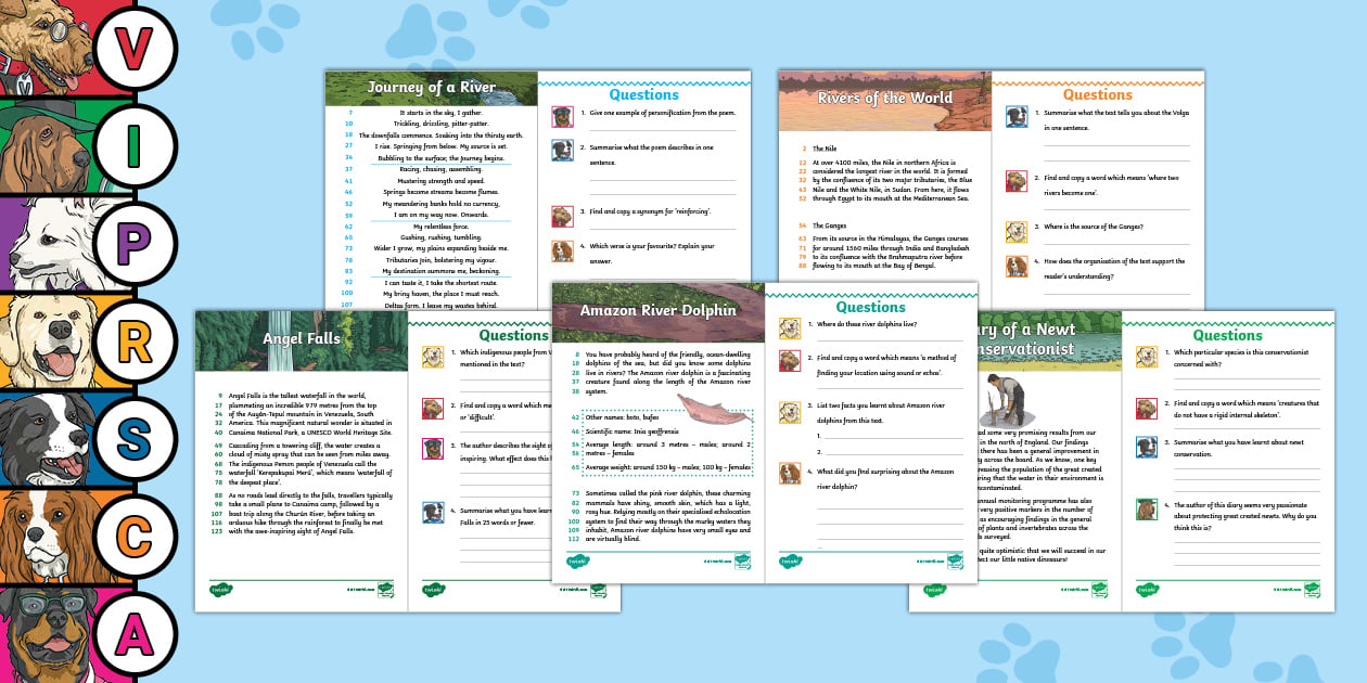 UKS2 60-Second Reads: Raging Rivers Activity Pack - Twinkl