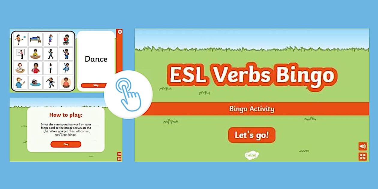 ESL Beginner Verbs Bingo (teacher made) - Twinkl