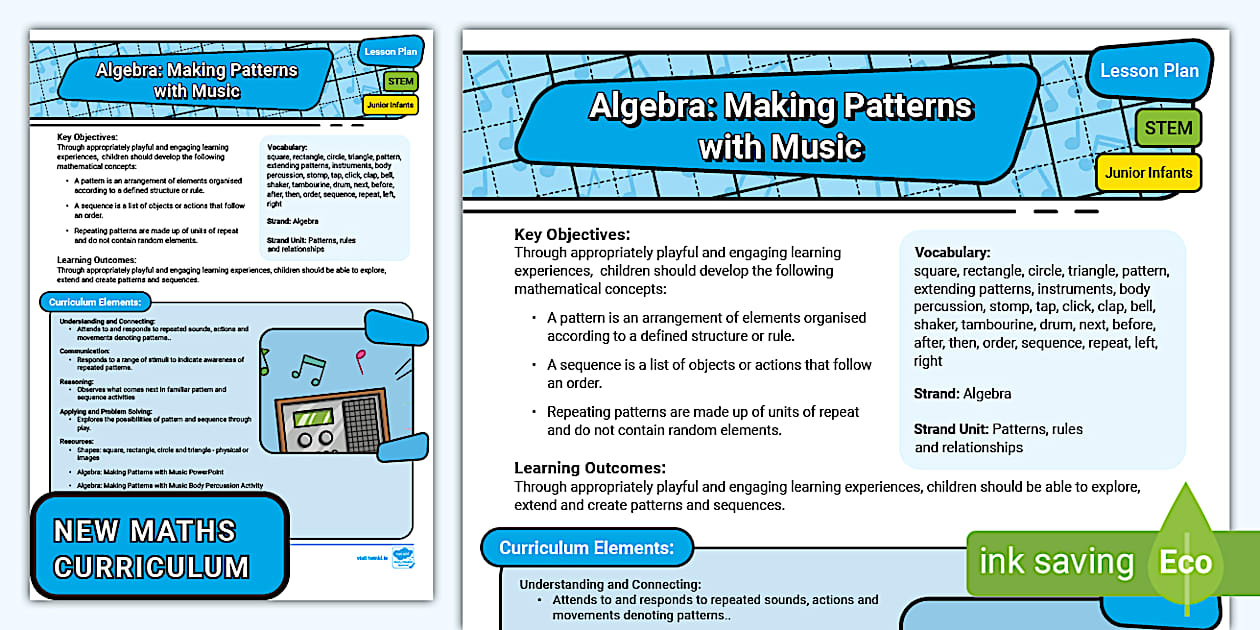 Making Patterns with Music Lesson Plan - Twinkl