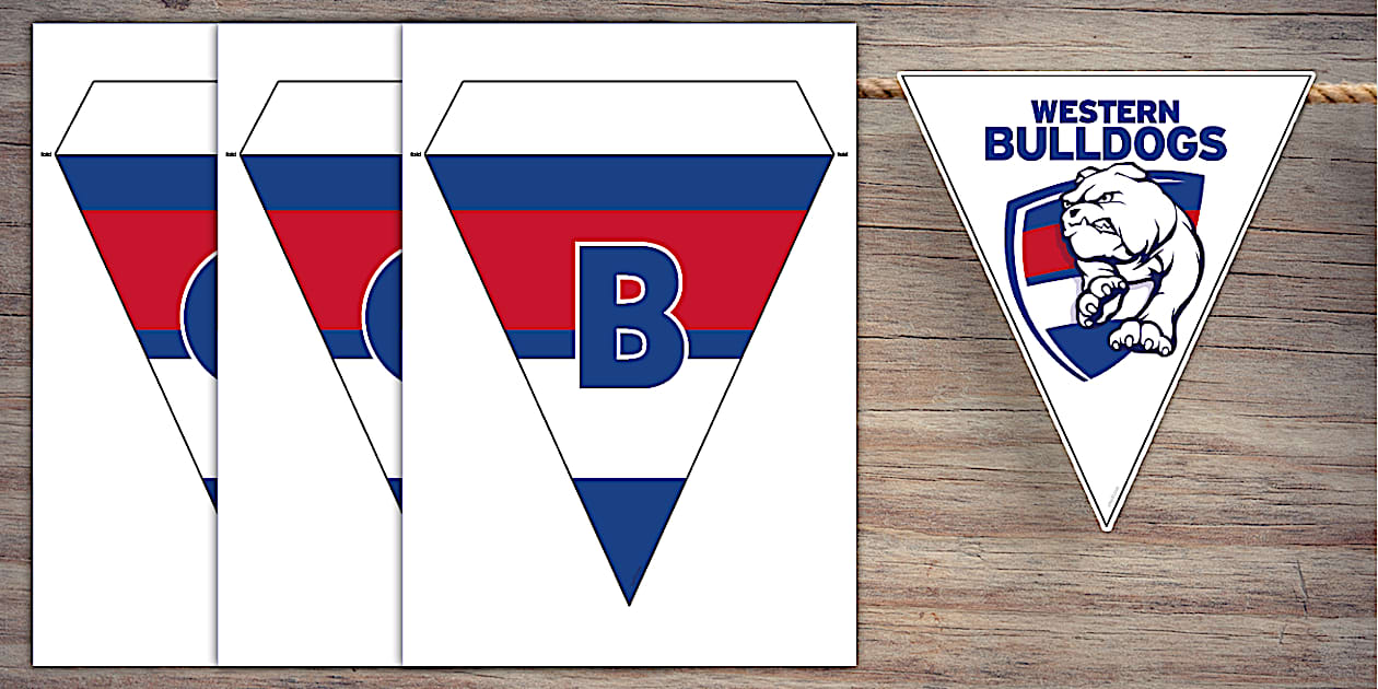 Western Bulldogs Bunting | Twinkl Party (Teacher-Made)