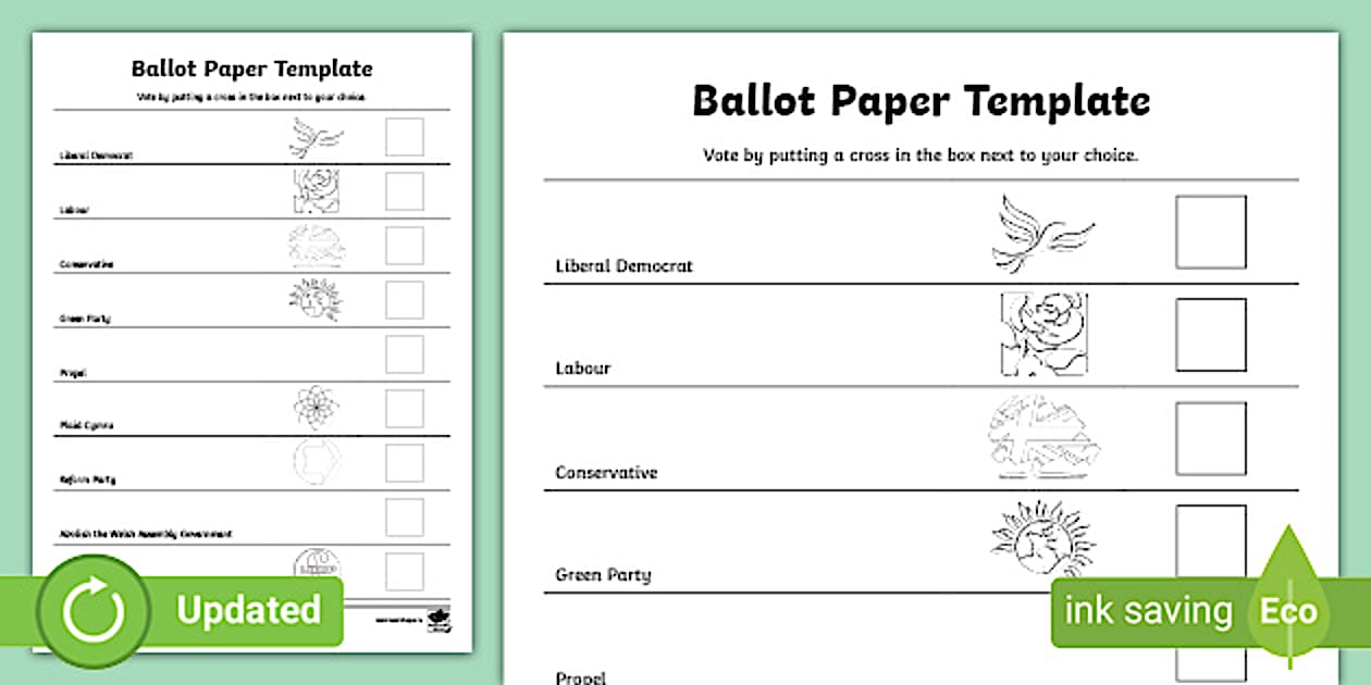 Polling Card Template Welsh Senedd Election 2021 - Twinkl