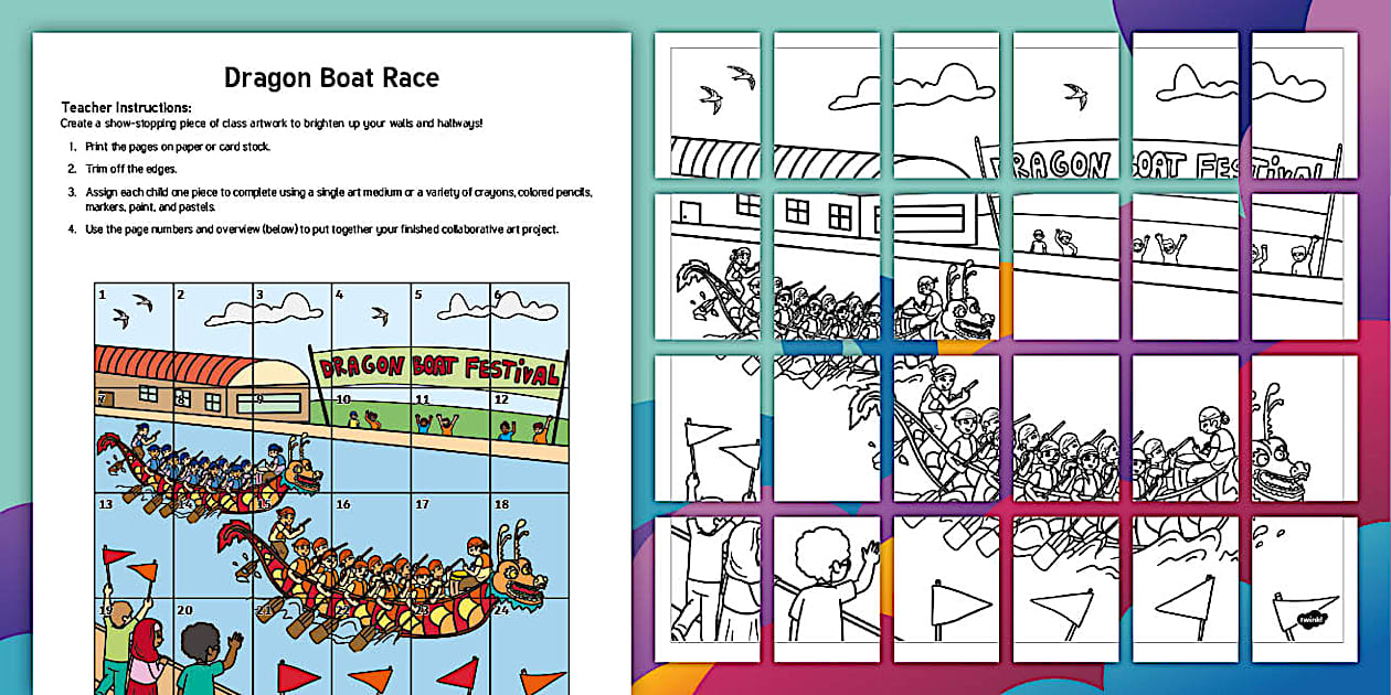 Dragon Boat Festival Art Pack - Twinkl USA Resources