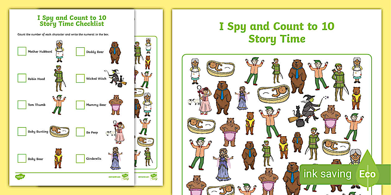 👉 I Spy and Count to 10 Story Time Activity