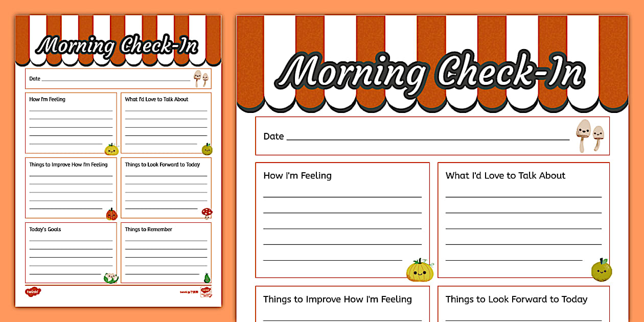 Autumn Market Themed Morning Check-In Activity - Twinkl