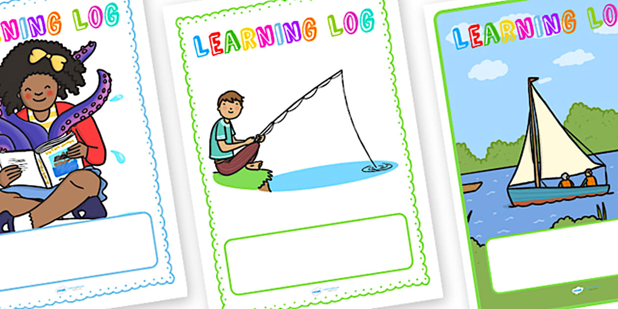 Learning Log Book Folder Cover (Teacher-Made) - Twinkl