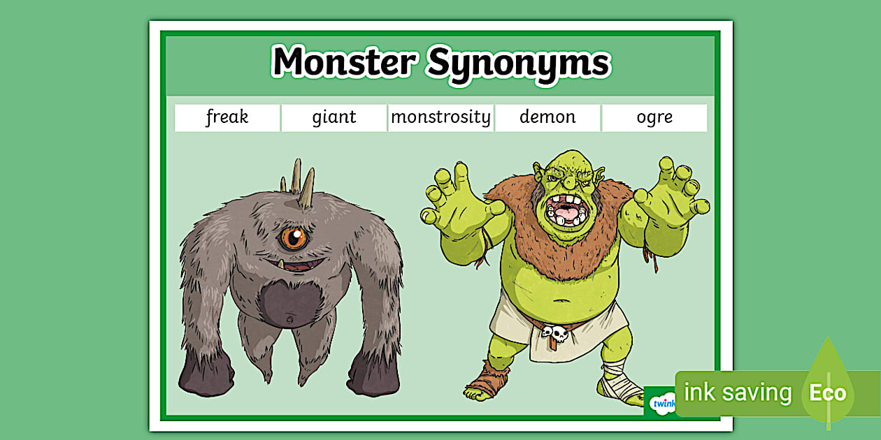 Monster Synonyms Word Mat (teacher made) - Twinkl