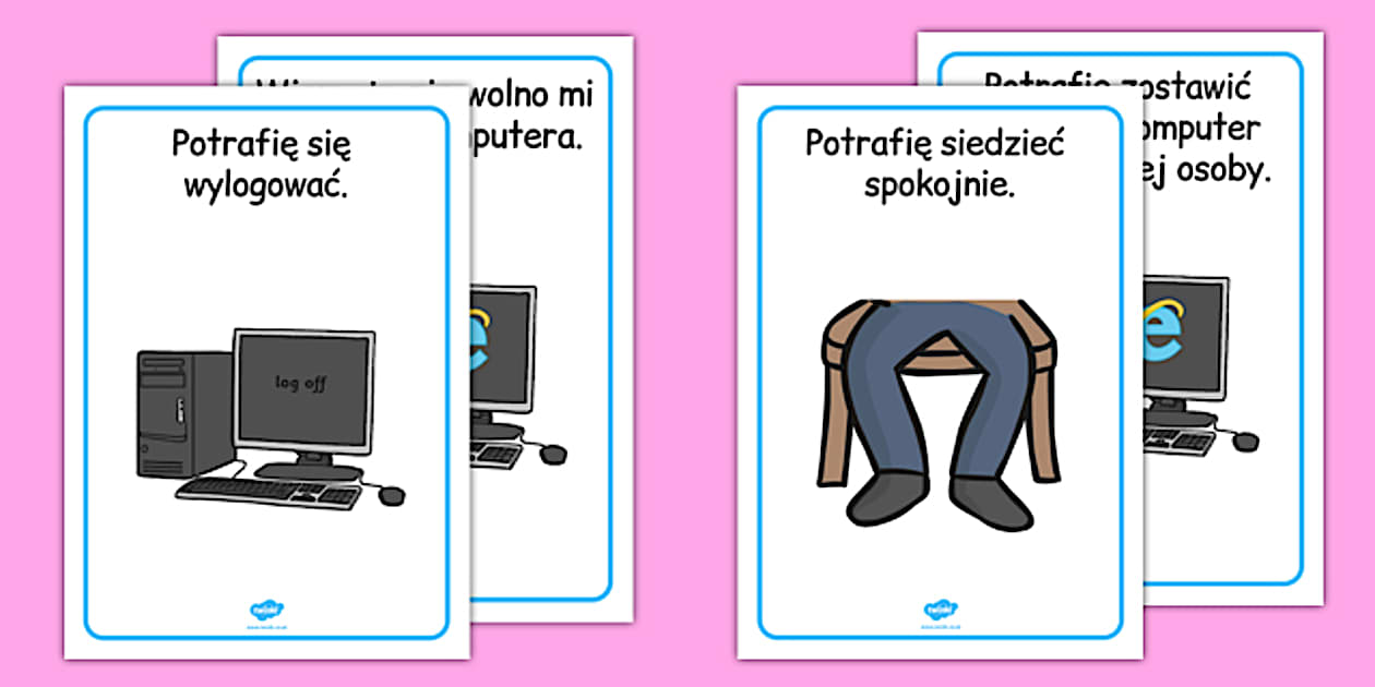 Plakaty Sala informatyczna Regulamin po polsku - Twinkl