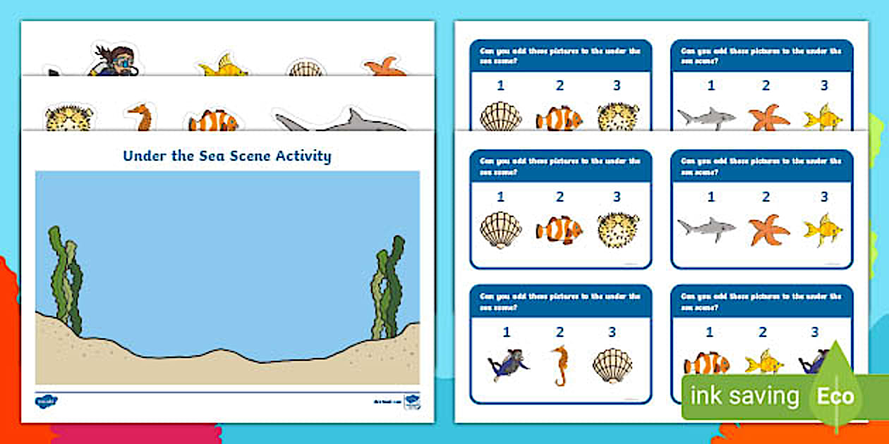 👉 1, 2, 3 Under the Sea Activity Scene (teacher made)
