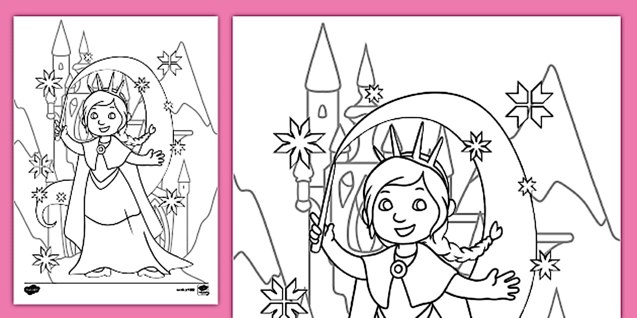 Ice Princess Coloring Page - Twinkl Arts (professor feito)
