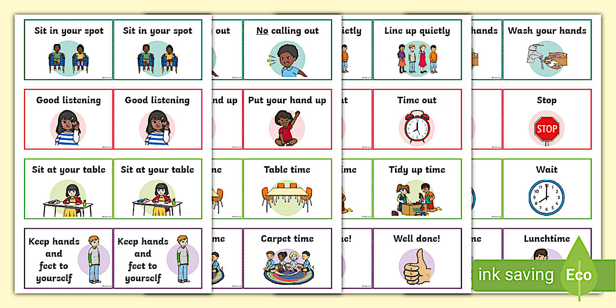 Editable Lanyard Sized Behaviour Cards (teacher made)