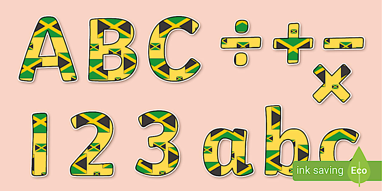 Jamaica Display Lettering (teacher made) - Twinkl