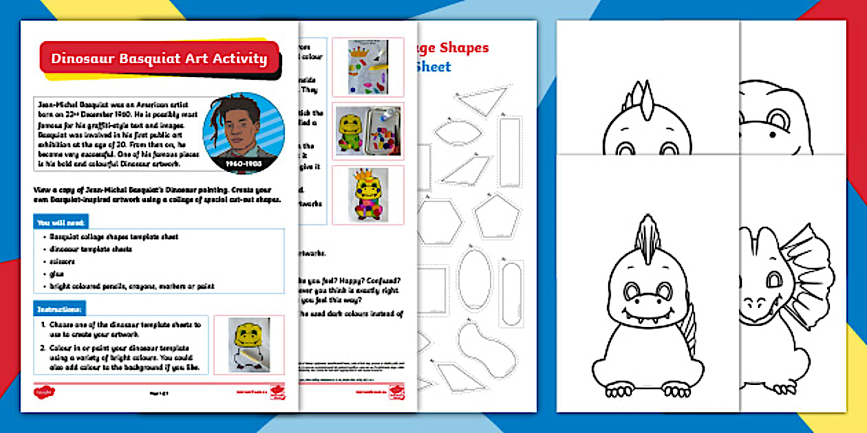 Dinosaur Basquiat Art Activity | Twinkl (teacher made)