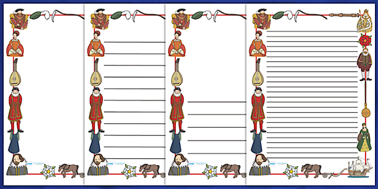 The Tudors Page Borders (teacher made) - Twinkl
