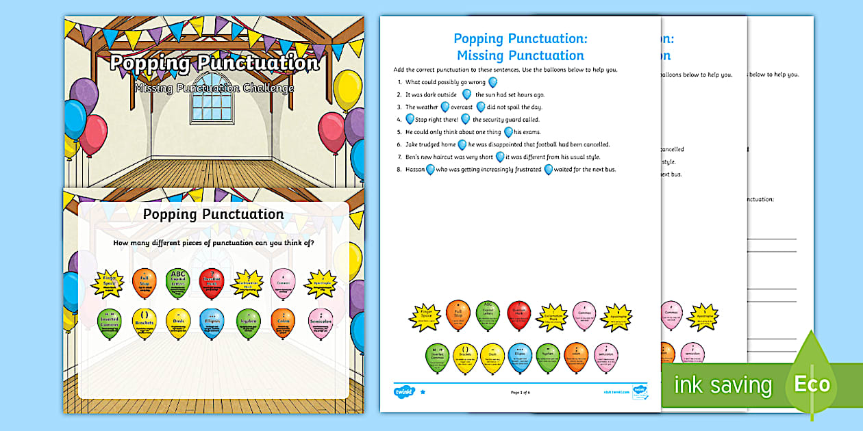 Popping Punctuation KS2 (teacher made) - Twinkl