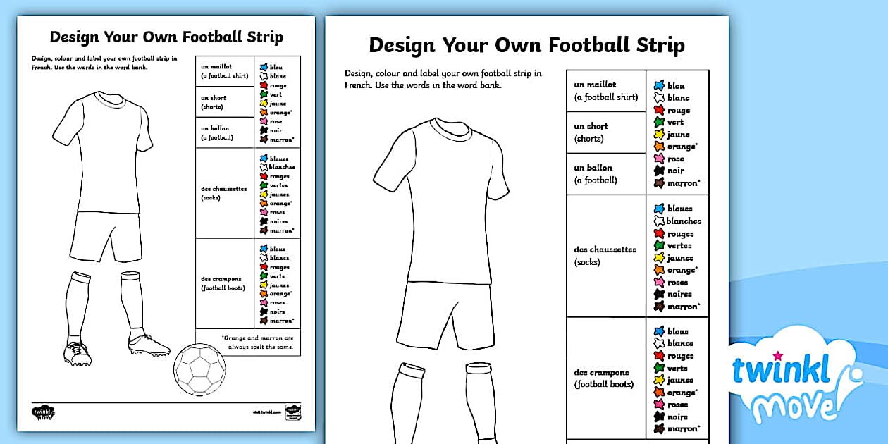 👉 Womens football strips - Womens Euro 2022 - Worksheet