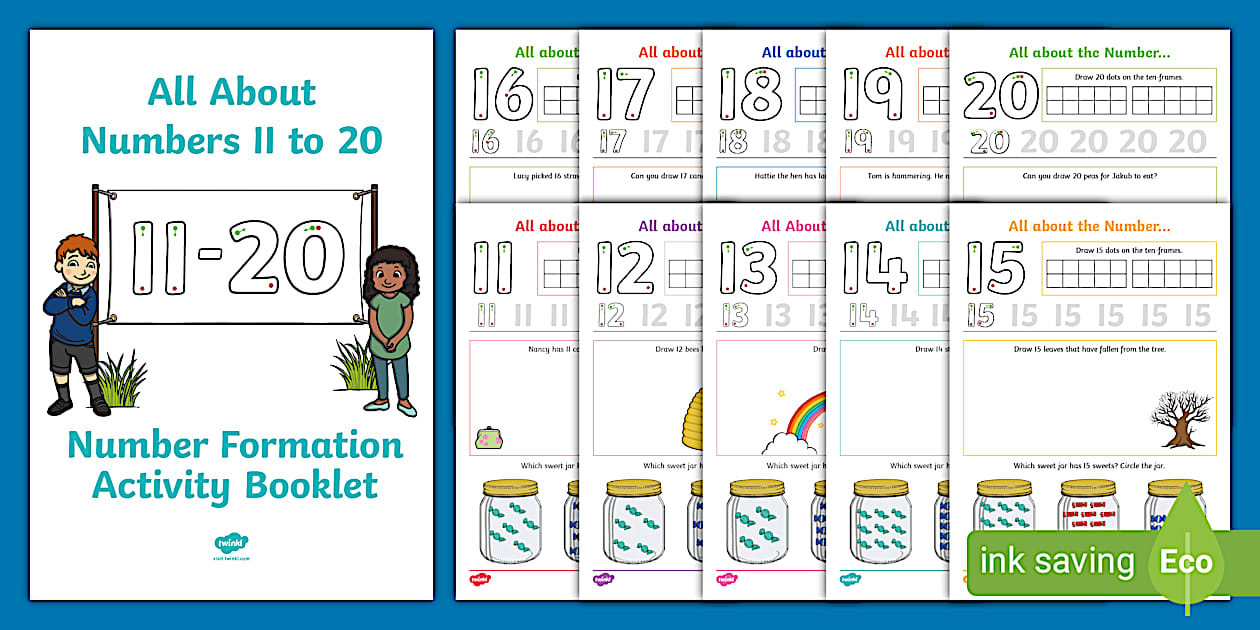 Editable All About Numbers 11-20 Activity Pack - Twinkl