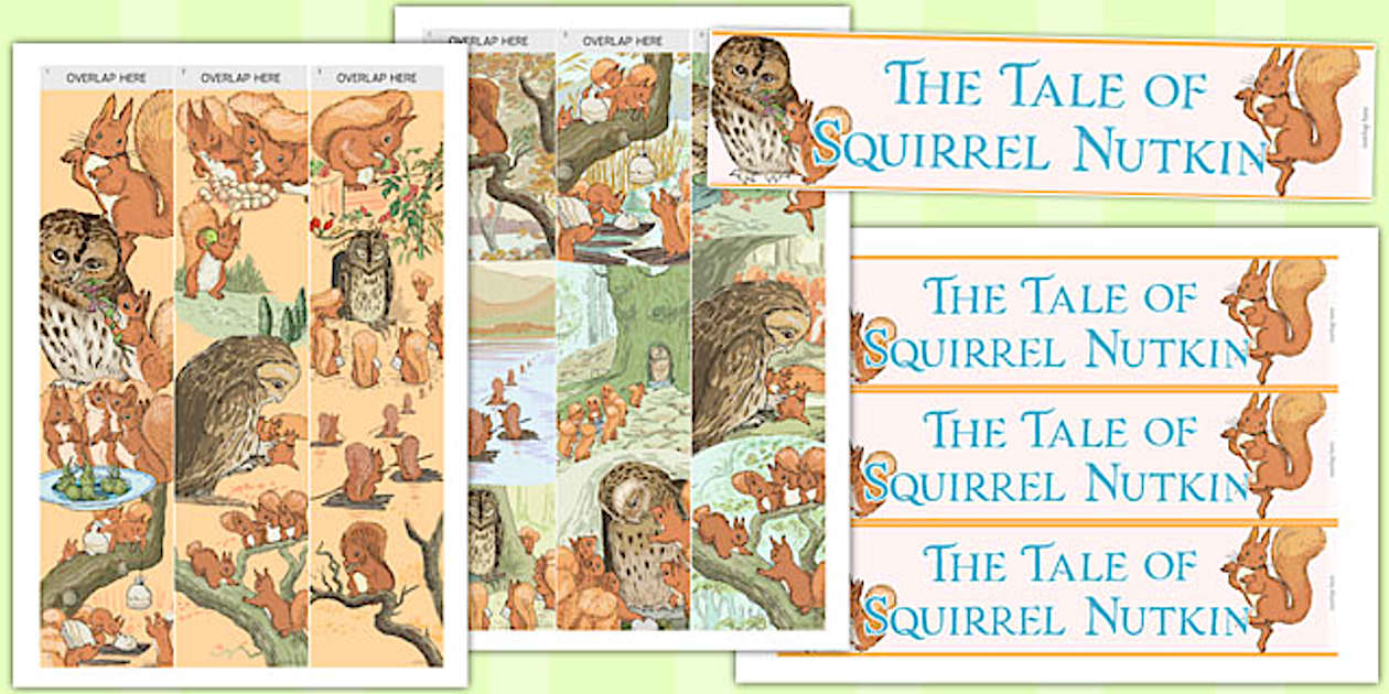The Tale of Squirrel Nutkin Display Borders - squirrel nutkin