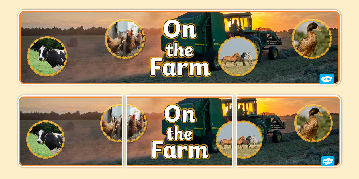 On the Farm Photo Display Banner (Teacher-Made) - Twinkl