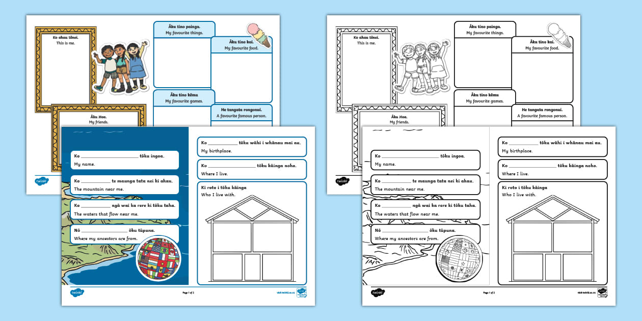 Mihimihi Activity Sheet - Māori Bilingual - Twinkl