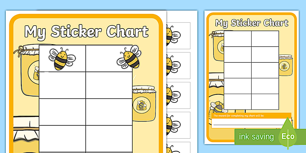 👉 Bee Themed Sticker Reward Charts (teacher made)