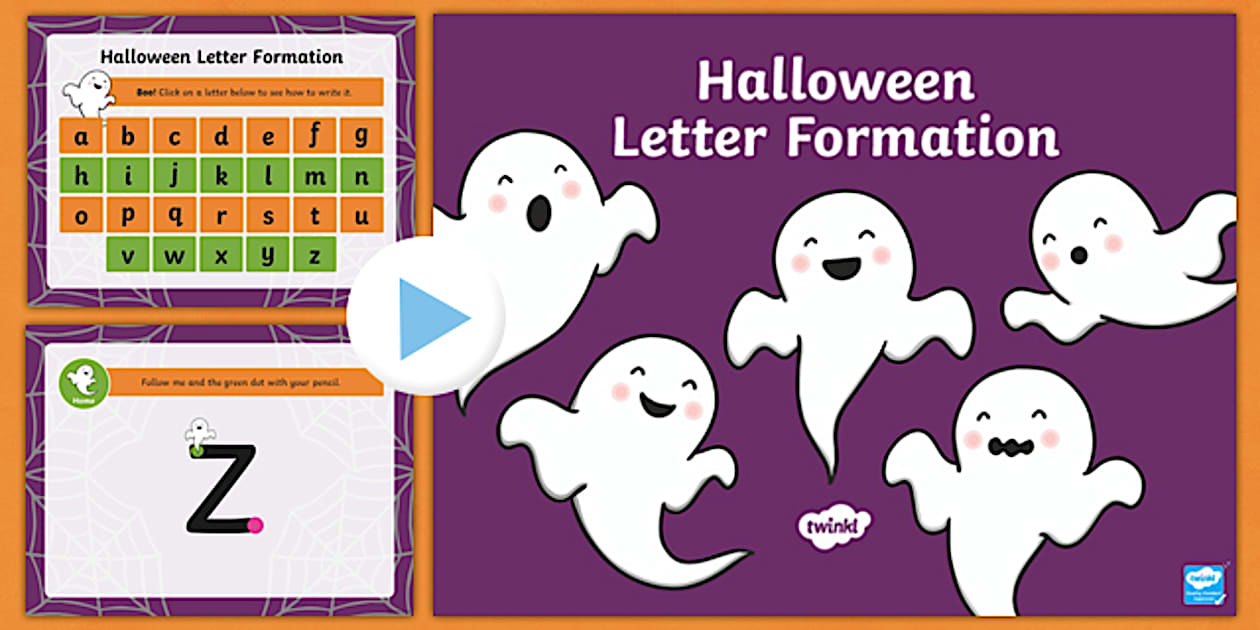 Halloween Themed Letter Formation PowerPoint (teacher made)