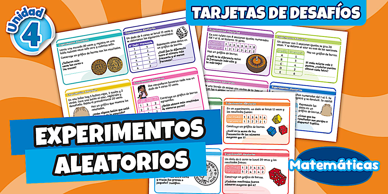 Tarjetas de Desafíos | Experimentos Aleatorios | Estadística