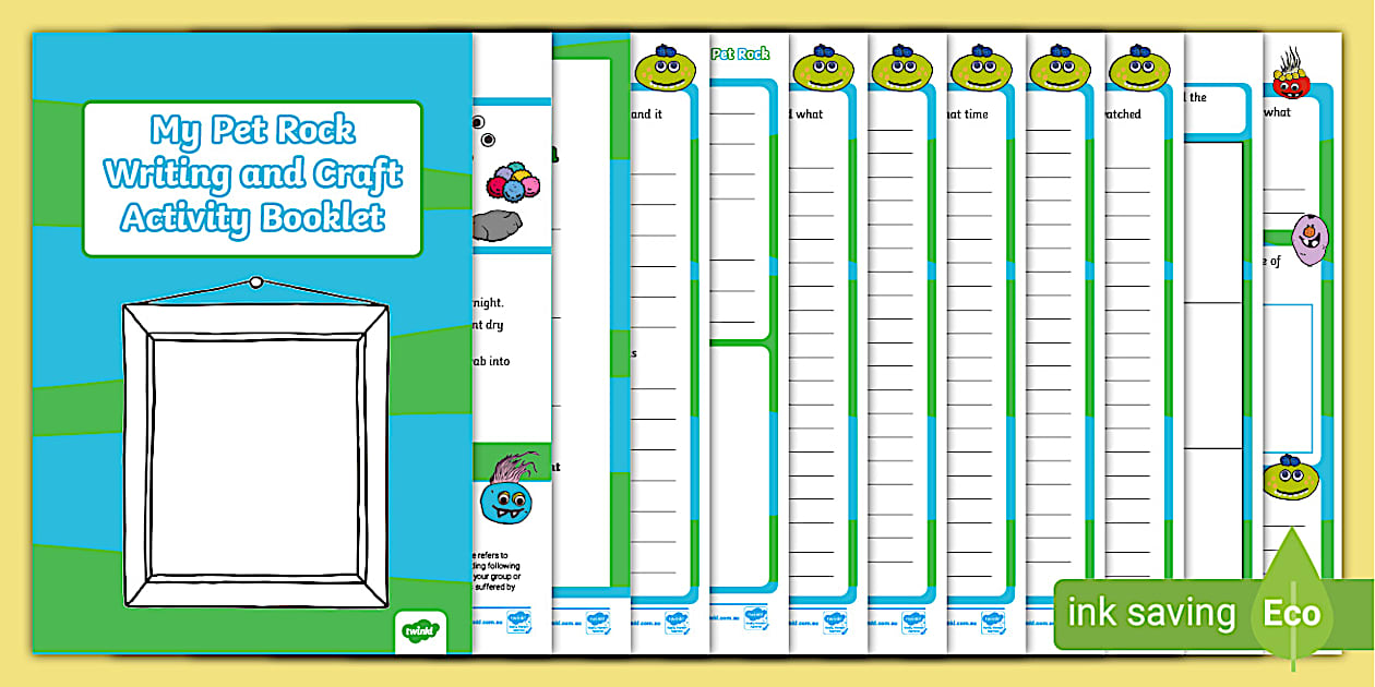 Pet Rocks Writing and Craft Activity Booklet