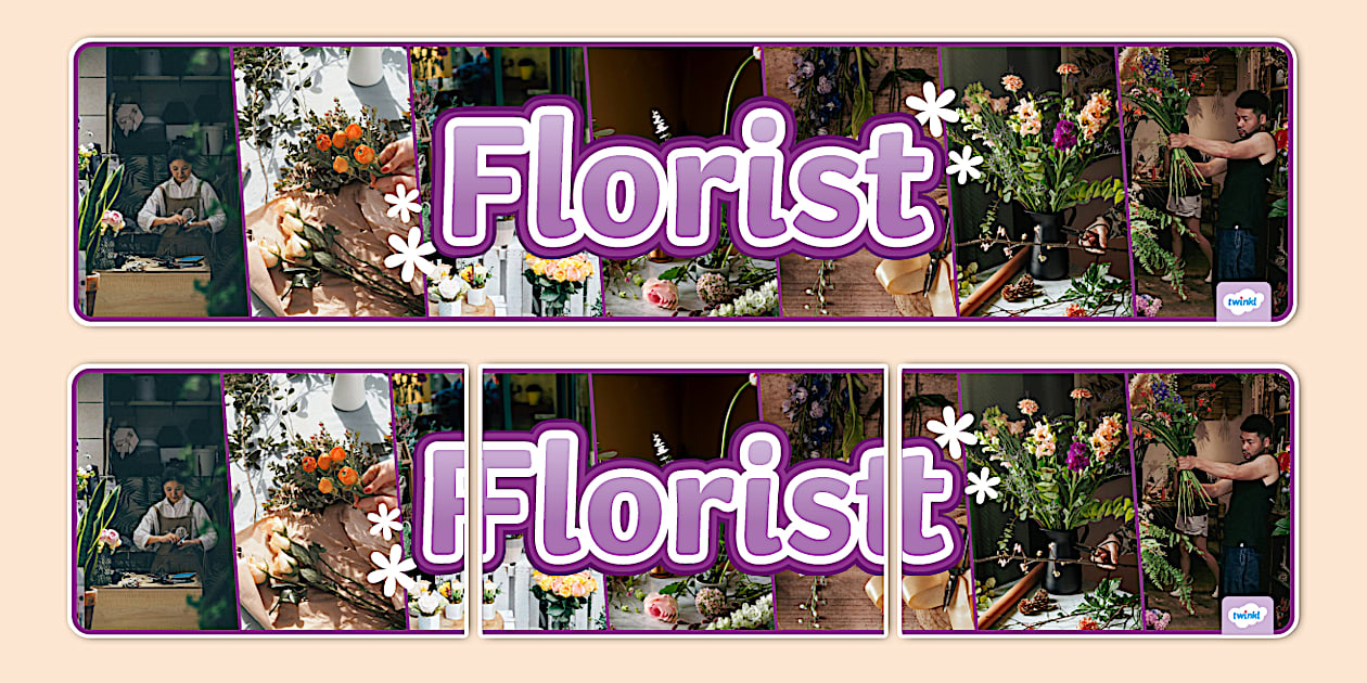 Florist Role Play Photo Display Banner (teacher made)